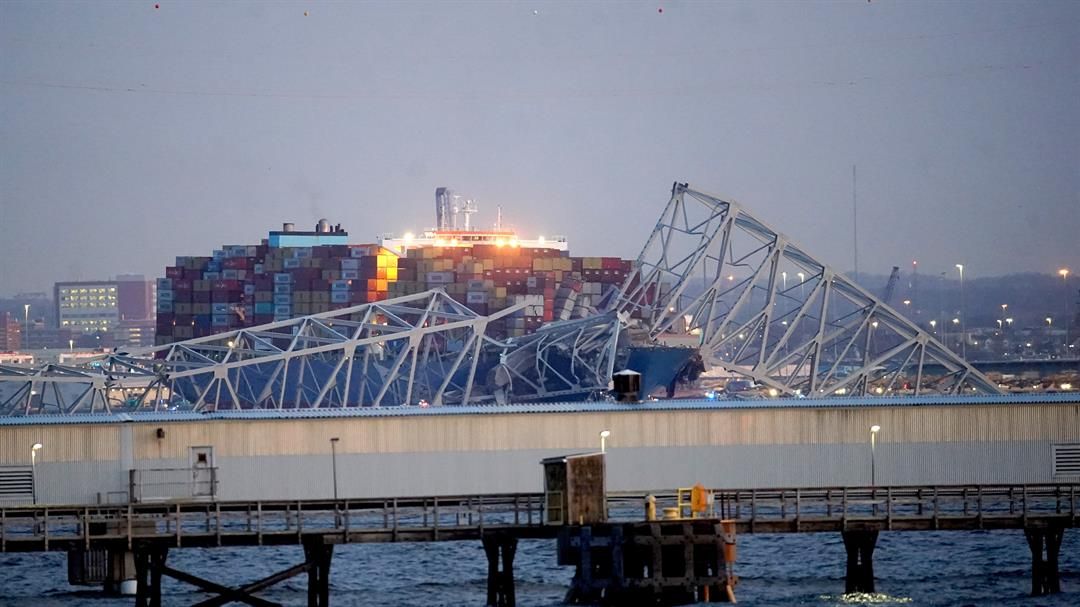 Key Bridge in Baltimore Collapses After Cargo Ship Hits Structure ...